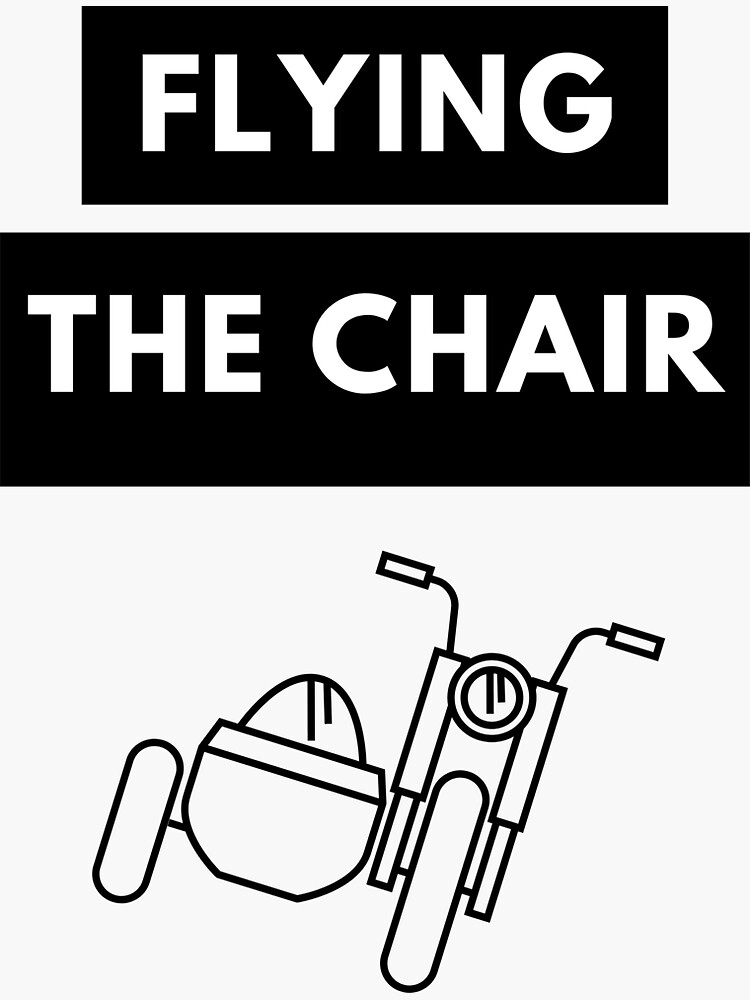 "Sidecar addict design. Flying the chair." Sticker by MayaAndNora ...