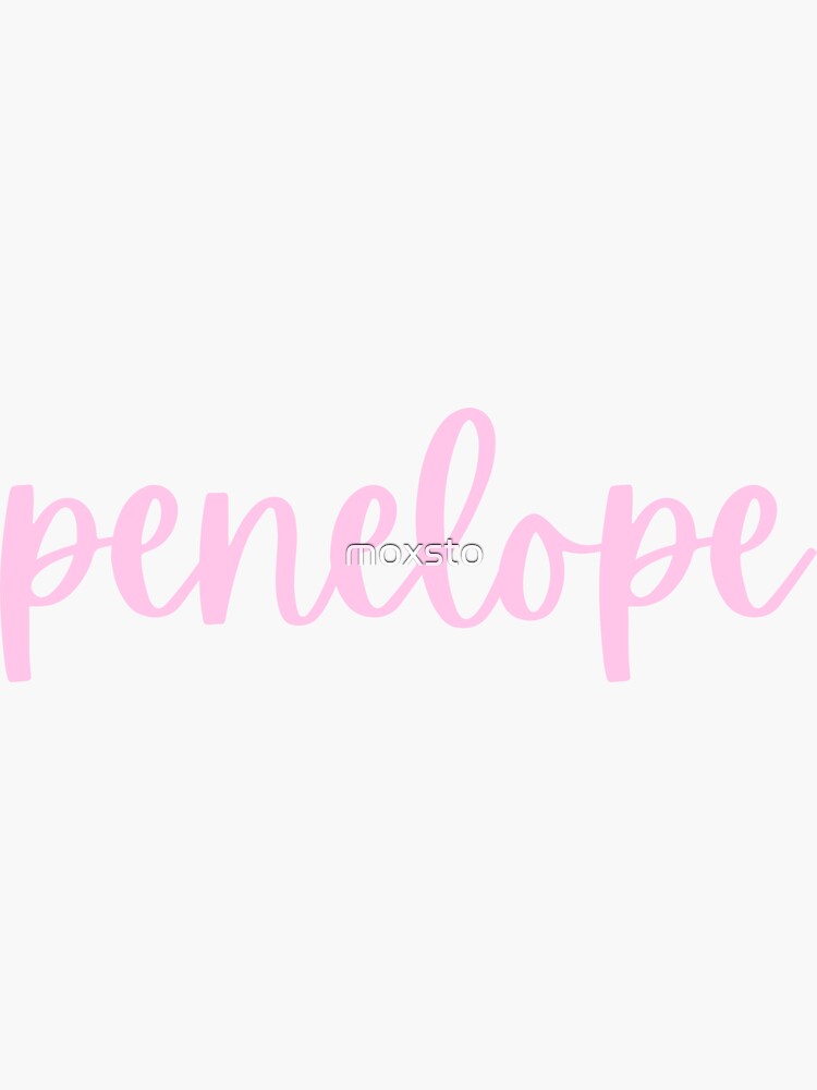"Penelope name - Pink" Sticker by moxsto | Redbubble