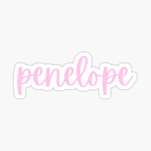 "Penelope name - Pink" Sticker by moxsto | Redbubble