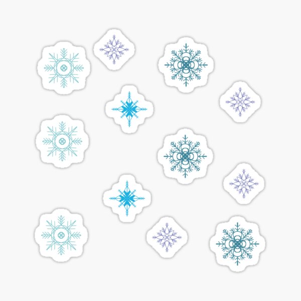 "Snowflakes" Sticker for Sale by FunCarStickers | Redbubble