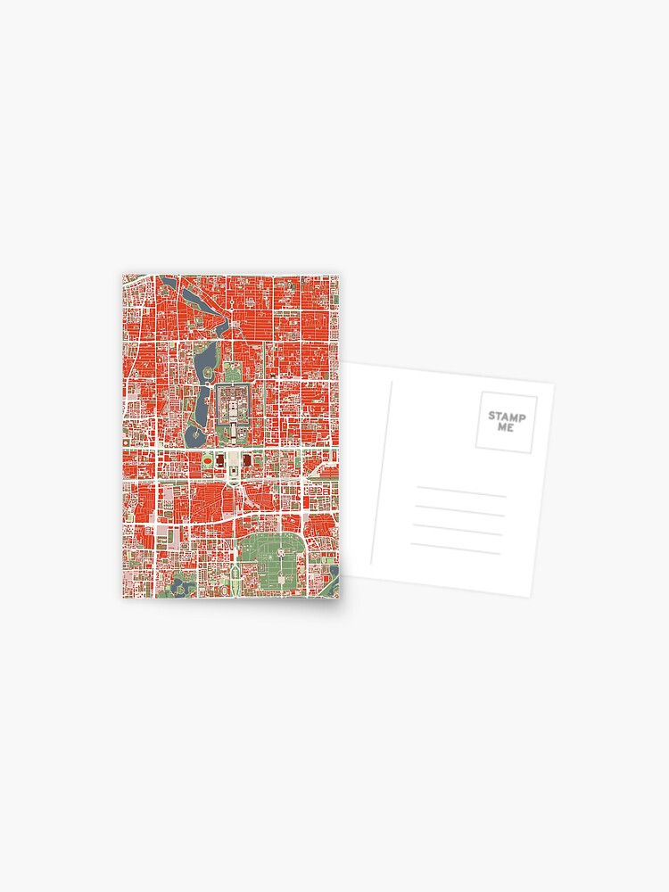 "Pekín (Beijing city map classic)" Postcard for Sale by PlanosUrbanos ...