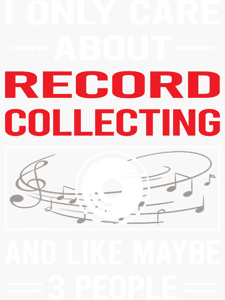 "Funny 3 People 02 Record Collecting Records " Sticker by ...