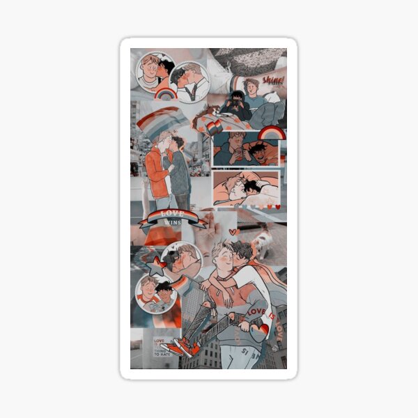 "heart stopper collage " Sticker by jigglywiggly | Redbubble