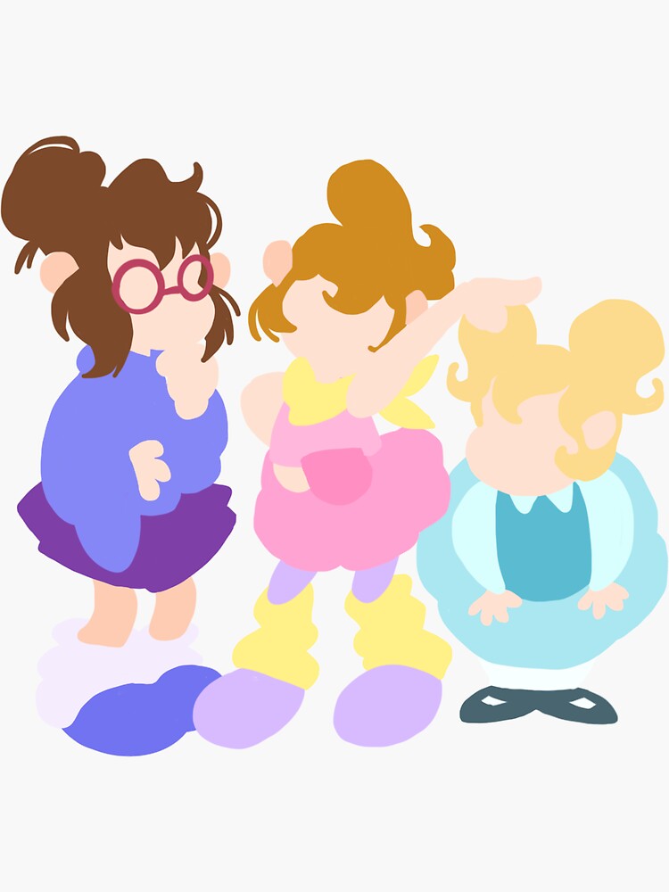 "Chipettes Minimal" Sticker for Sale by Thingumy | Redbubble