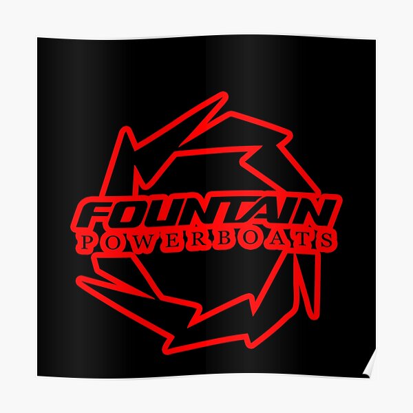 "Fountain Powerboats Boat" Poster for Sale by Shopbatak | Redbubble