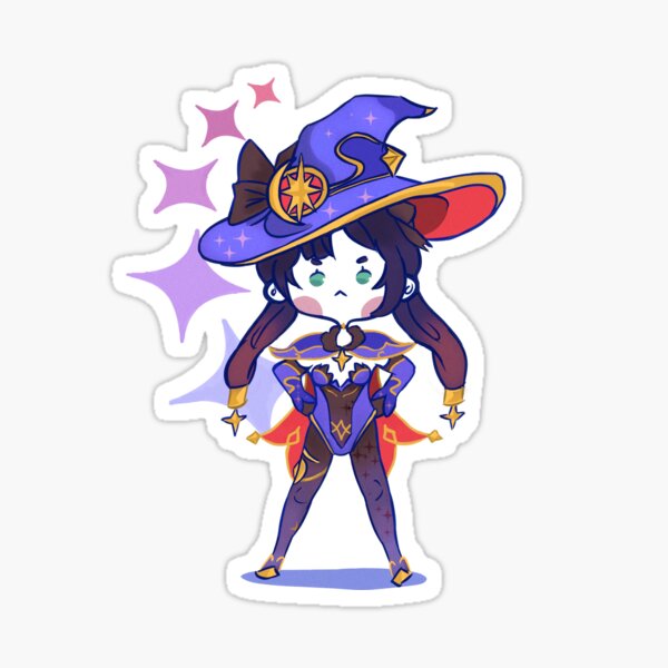"Chibi Mona Genshin Impact" Sticker by elosart | Redbubble