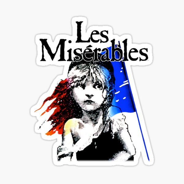 "Les Miserables ( white )" Sticker for Sale by aliamar093 | Redbubble