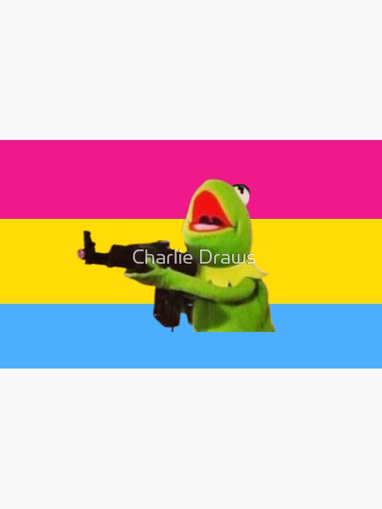"Kermit the Frog Pansexual Flag" Sticker by Lottie1820 | Redbubble