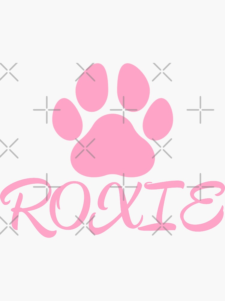 "Pink Dog Name Roxie " Sticker by Foofighter01 | Redbubble
