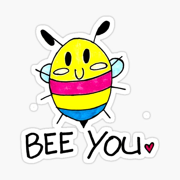 "Pride Bee - Pansexual" Sticker for Sale by Seva-Kay | Redbubble