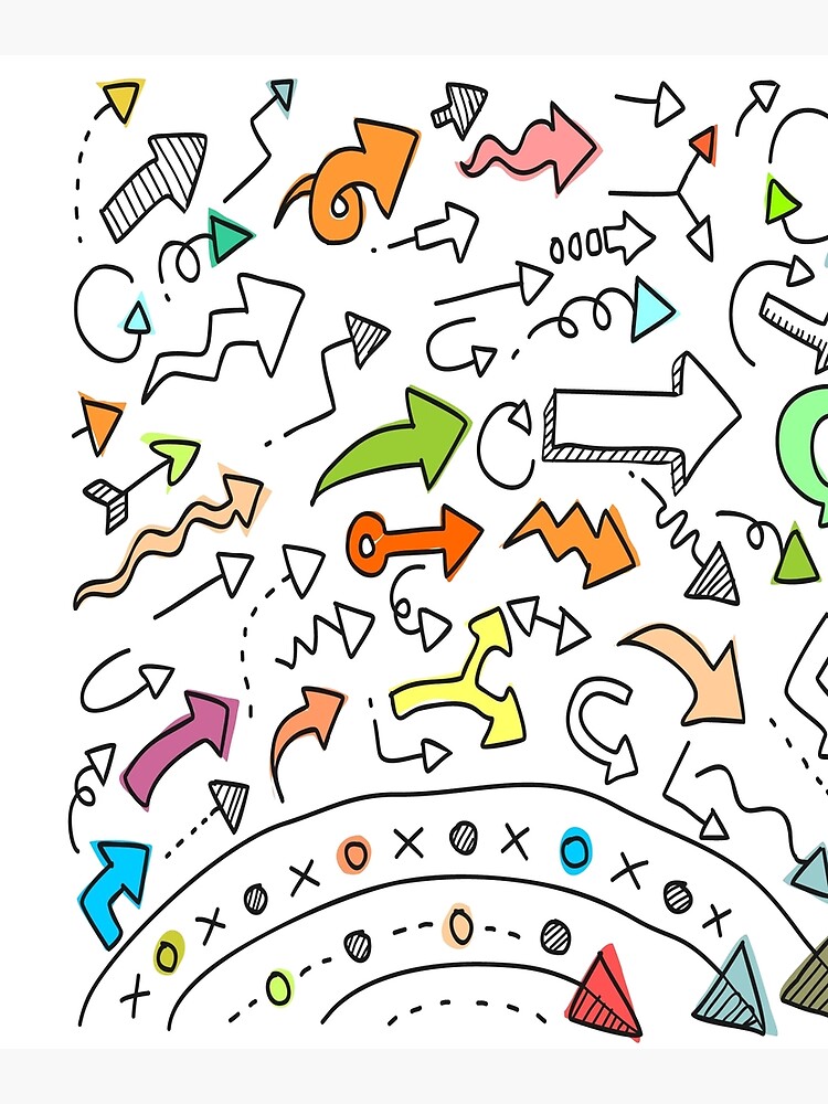 "Cartoon arrow direction path" Poster for Sale by The-Corner-Five ...