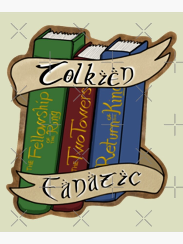 "Tolkien Fanatic Book Stack " Poster for Sale by SS88Monika | Redbubble