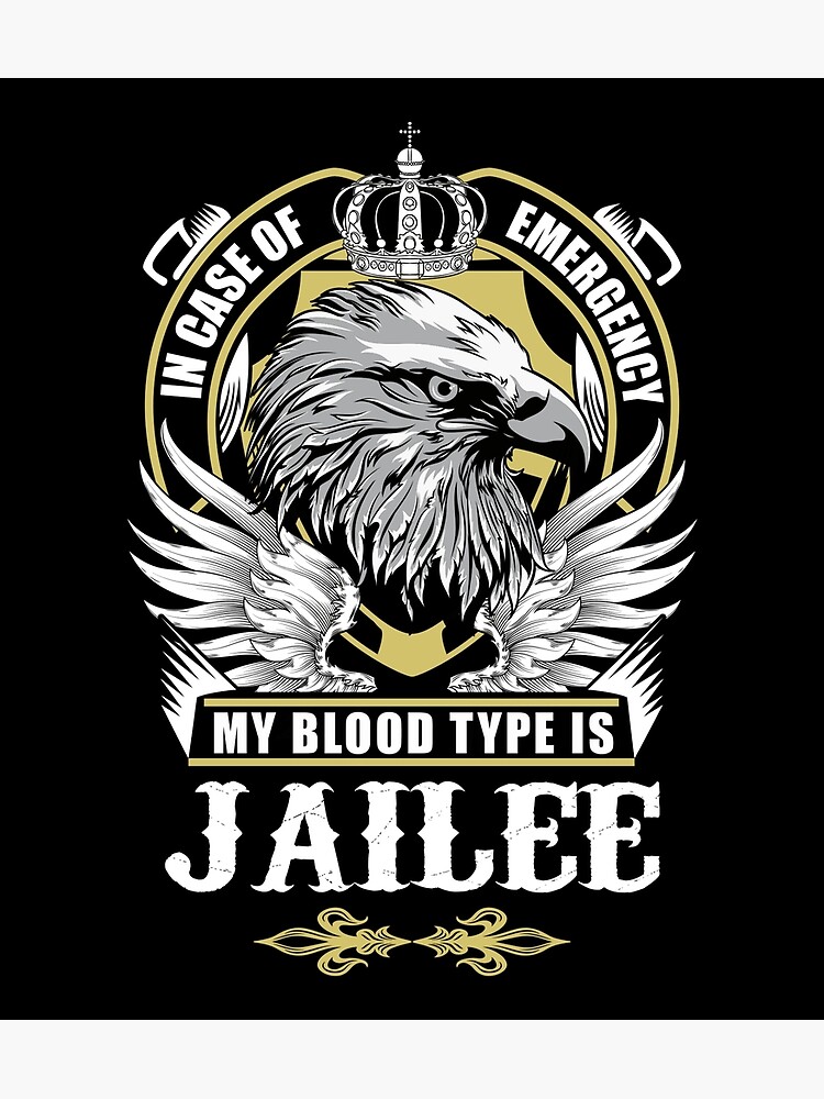 Póster «Camiseta con el nombre de Jailee: en caso de emergencia, mi ...