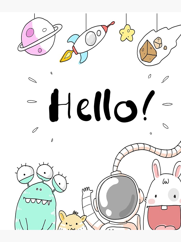 "Cartoon kind space alien" Poster for Sale by The-Corner-Five | Redbubble