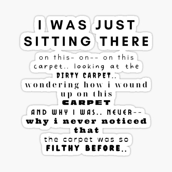 "amber heard is scared of the dirty carpet" Sticker by ernestosshop ...