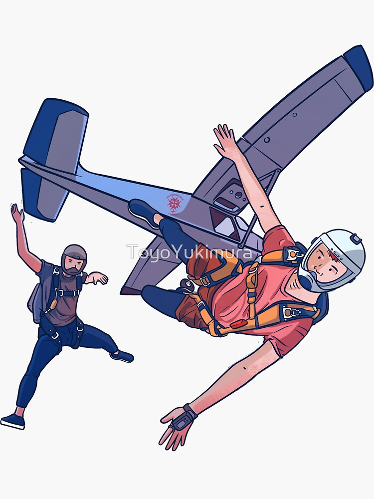 "Skydive" Sticker for Sale by ToyoYukimura | Redbubble