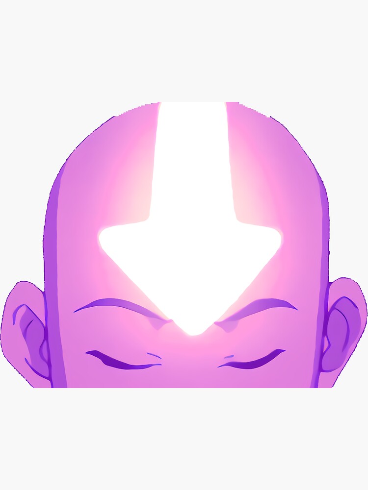 "ATLA: Aang in Avatar State" Sticker for Sale by SpasticTrees | Redbubble