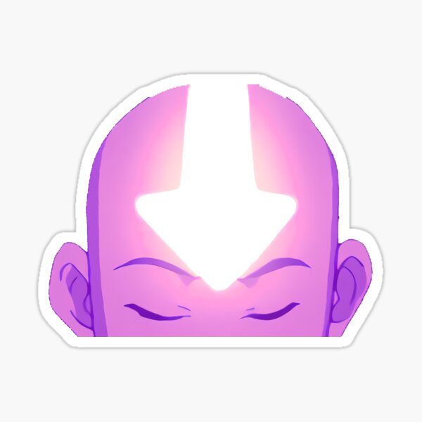 "ATLA: Aang in Avatar State" Sticker for Sale by SpasticTrees | Redbubble
