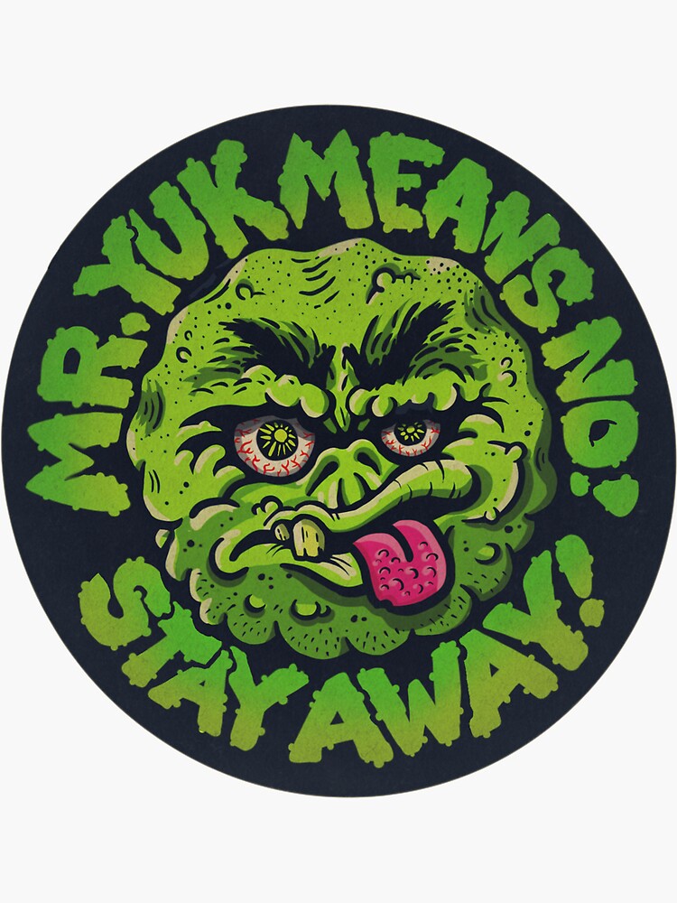 "Mr. Yuk" Sticker for Sale by Jombi42 | Redbubble