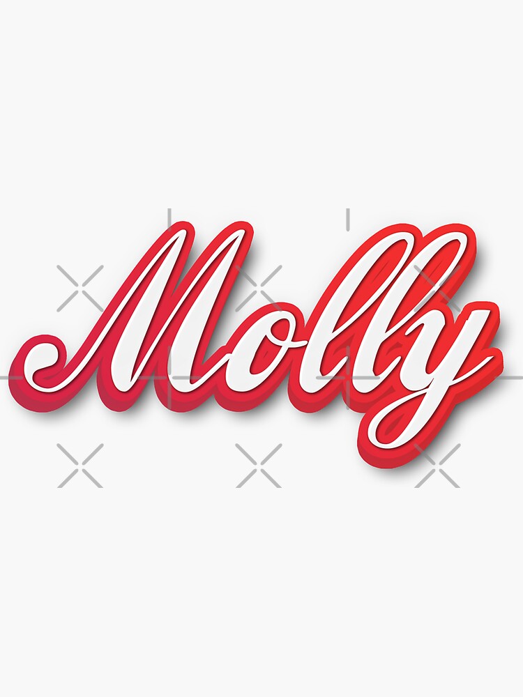 "Female dog names: Molly - Pets" Sticker by cartoon | Redbubble