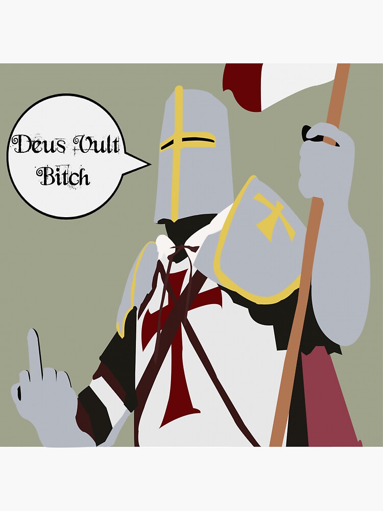 "Deus vult fan art" Sticker by TheIpernick | Redbubble