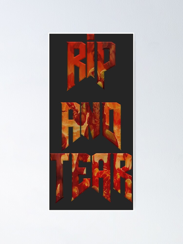 " RIP AND TEAR feat. Doomguy" Poster for Sale by PriorityShippin ...