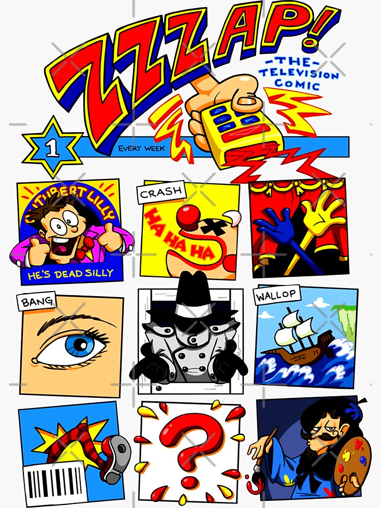 "Zzzap! Inspired Comic Book Cover" Sticker for Sale by JustinLee ...