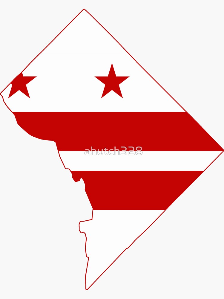 "DC Flag Map" Sticker for Sale by ahutch328 | Redbubble