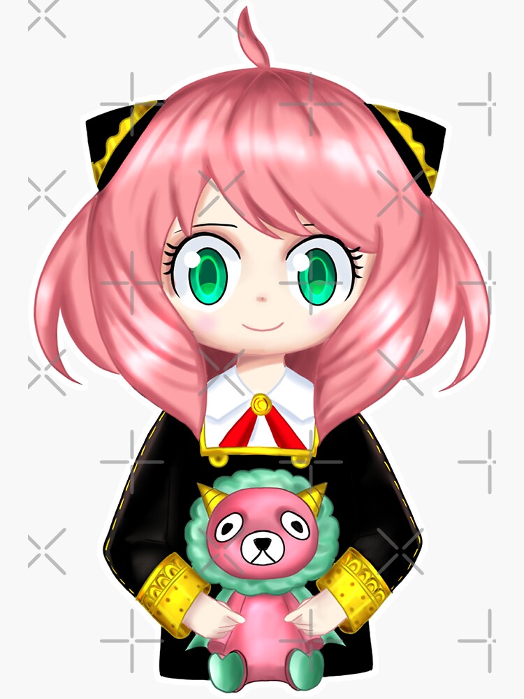 "Cute chibi anya" Sticker for Sale by nelitdesign | Redbubble