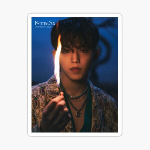 "Seventeen Scoups "Face the Sun"" Sticker by HaloHaloShine | Redbubble