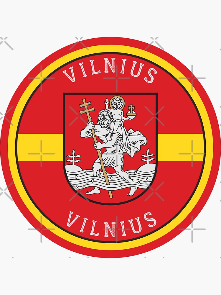 "Lithuanian City of Vilnius" Sticker by FedSherDesign | Redbubble