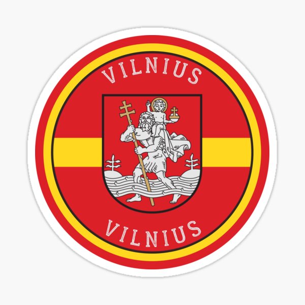 "Lithuanian City of Vilnius" Sticker by FedSherDesign | Redbubble