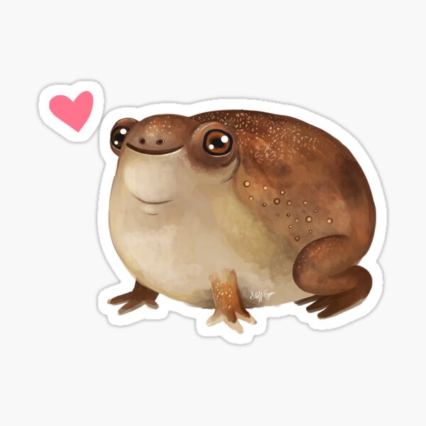 "Chubby Wubby Frog " Sticker by GrittySugar | Redbubble