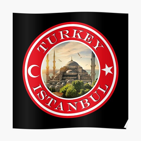 "Turkey Istanbul Blue Mosque - Passport Stamps Collection" Poster for ...