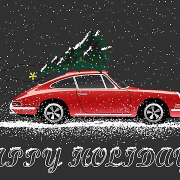 "Christmas 911" Greeting Card for Sale by AutomotiveArt | Redbubble