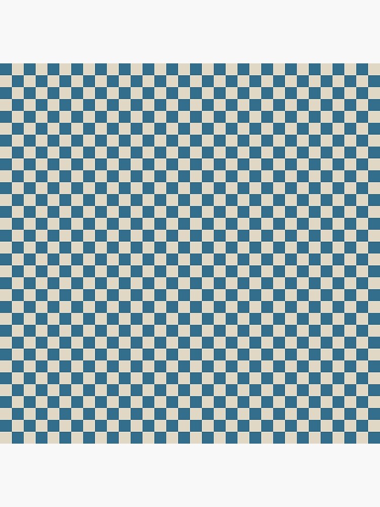 "Tiny Checks Check Pattern in Boho Blue and Beige" Poster for Sale by ...
