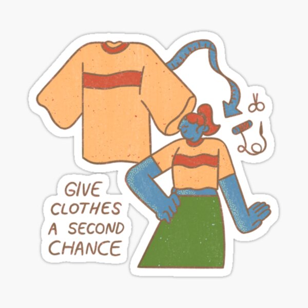 " thrifting I give clothes a second chance" Sticker by anitrydesigns ...