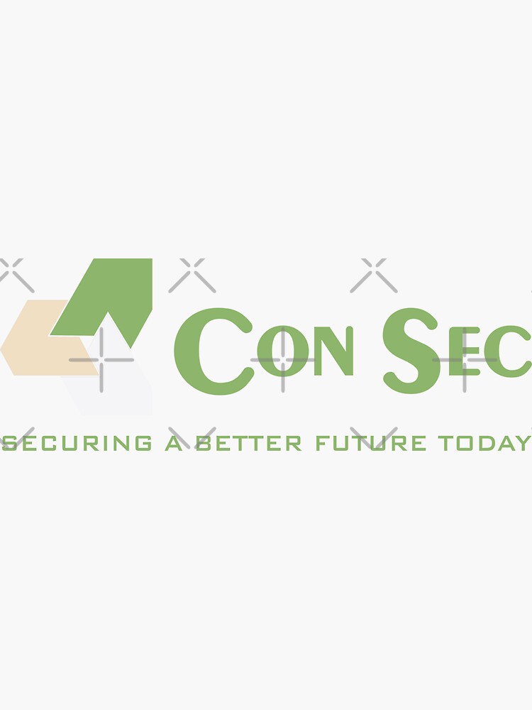 "ConSec - Securing a Better Future Today" Sticker by McPod | Redbubble