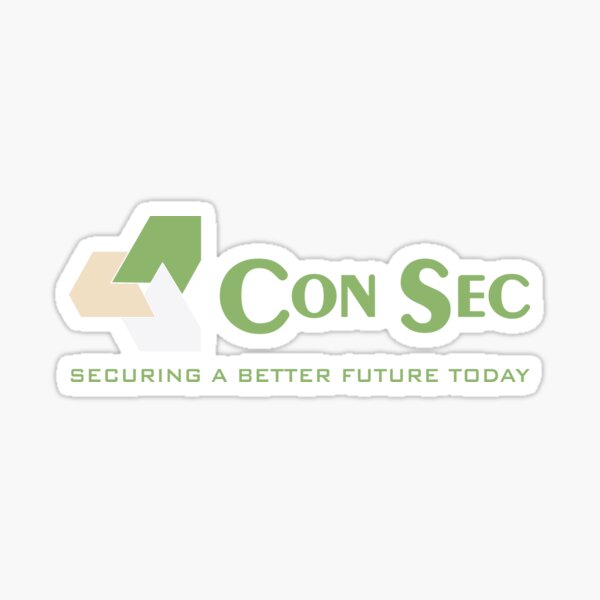 "ConSec - Securing a Better Future Today" Sticker by McPod | Redbubble