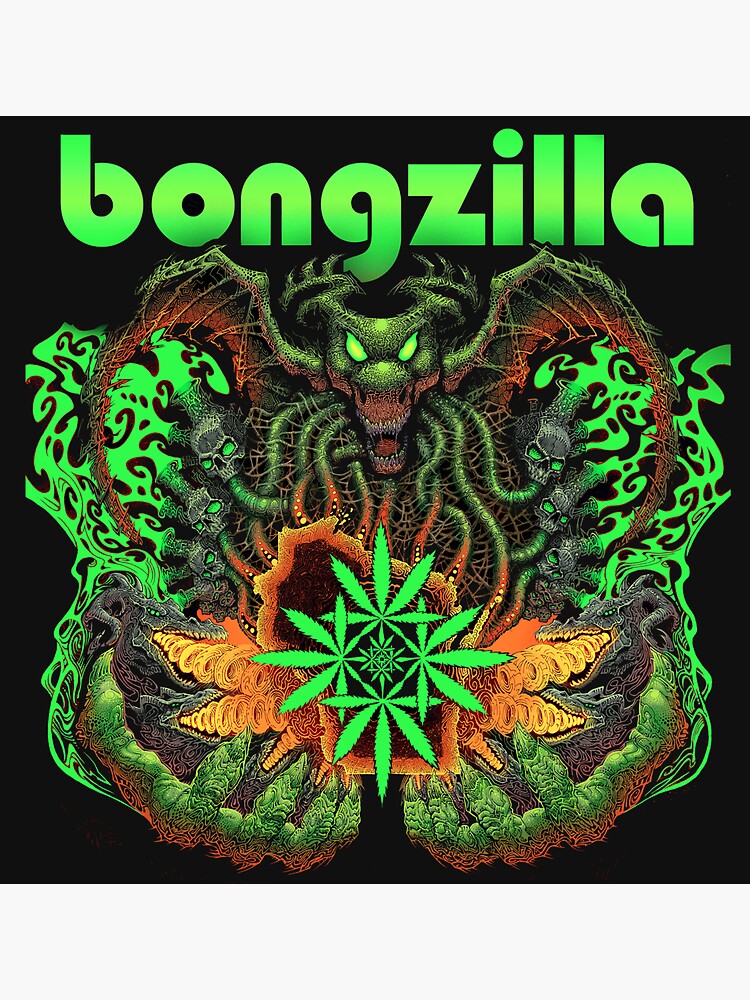 "bongzilla popular - logo" Sticker by zroscampai | Redbubble