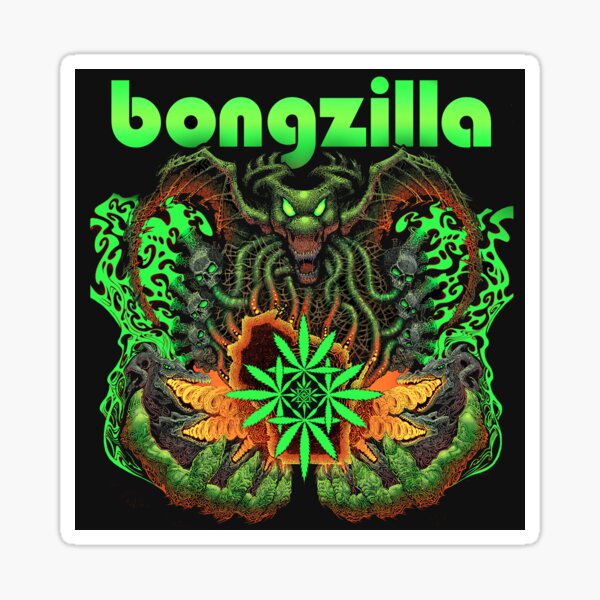 "bongzilla popular - logo" Sticker by zroscampai | Redbubble