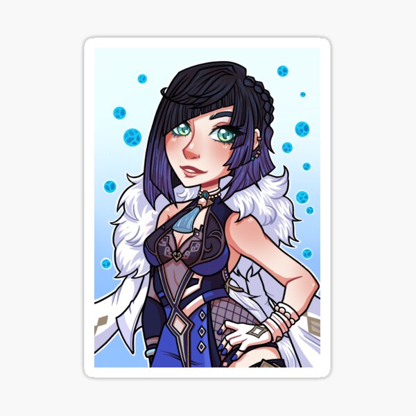 "Genshin Impact - Yelan" Sticker by galaxiiacharlie | Redbubble