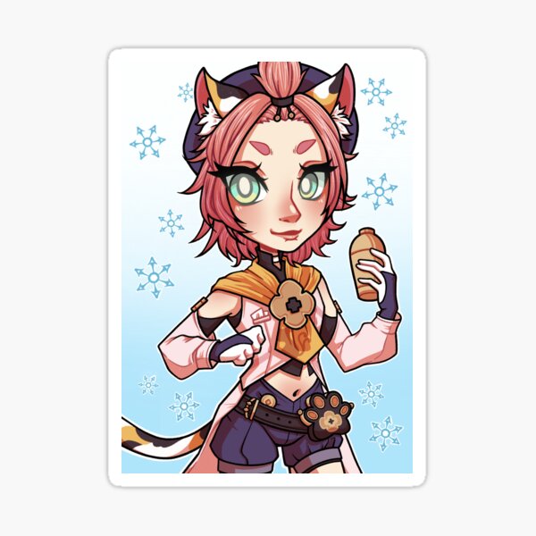 "Genshin Impact - Diona" Sticker by galaxiiacharlie | Redbubble