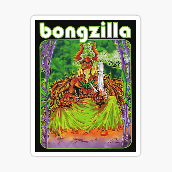 "bongzilla popular - logo" Sticker by zroscampai | Redbubble