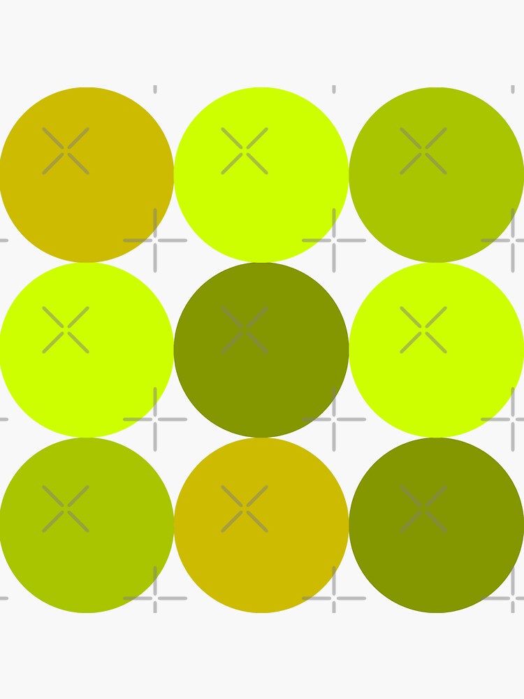"Spicy Green Chartreuse Geometric Circle Pattern Design" Sticker for ...