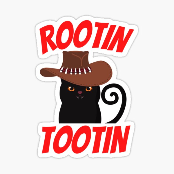 "Rootin Tootin Cowboy Cat " Sticker by SarraVonepp | Redbubble