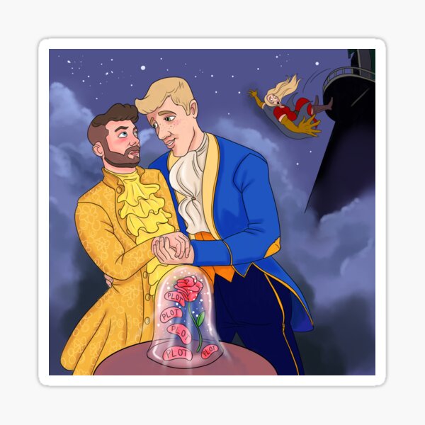 "Beauty and the Beast Robron" Sticker for Sale by scrapyardbfs | Redbubble