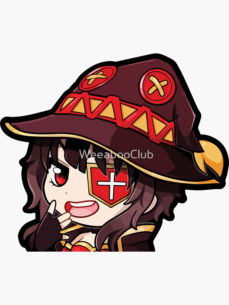 Pegatina «Megumin Parche en el ojo Chibi Anime Peeker» de WeeabooClub ...
