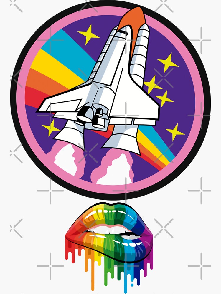 "Rainbow Nasa Logo" Sticker by LiluBellelule | Redbubble