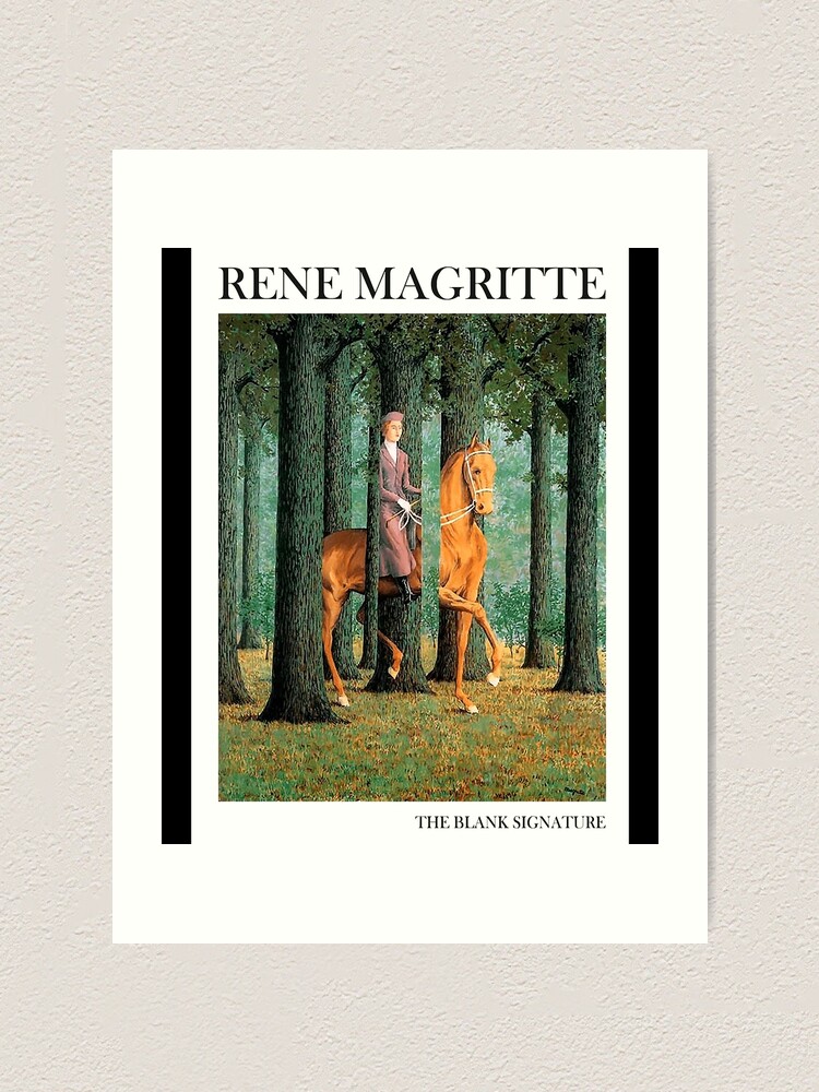 "Rene Magritte The Blank Signature " Art Print for Sale by papjpschepps ...